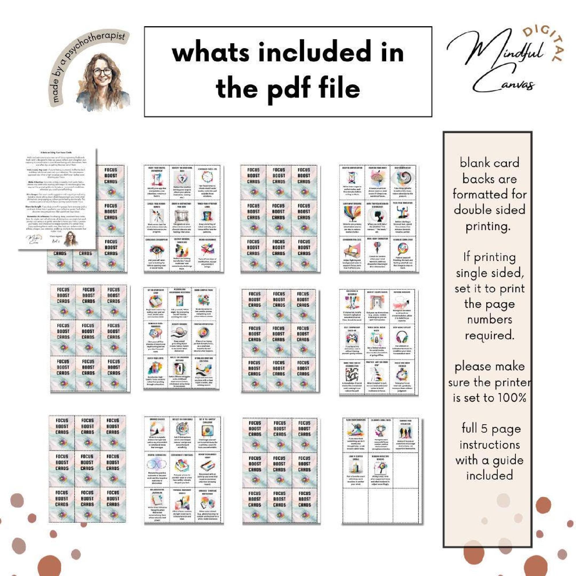 Printable ADHD & Anxiety Coping Skills Cards | Therapy Resource for ...
