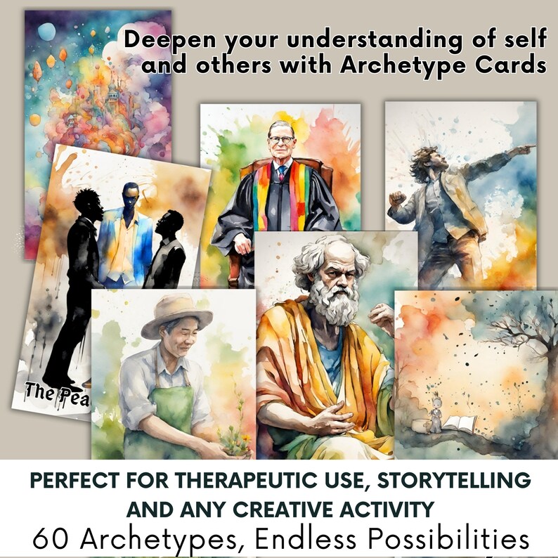 Printable Archetype Cards: Printable Oracle Deck With Guide Jungian ...