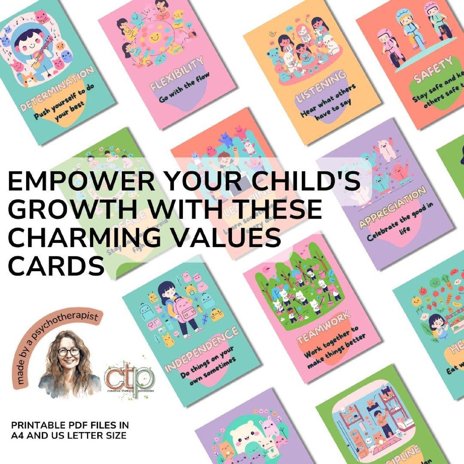 Social Skills Cards; Values for Kids: Printable SEL Tool for Feelings ...