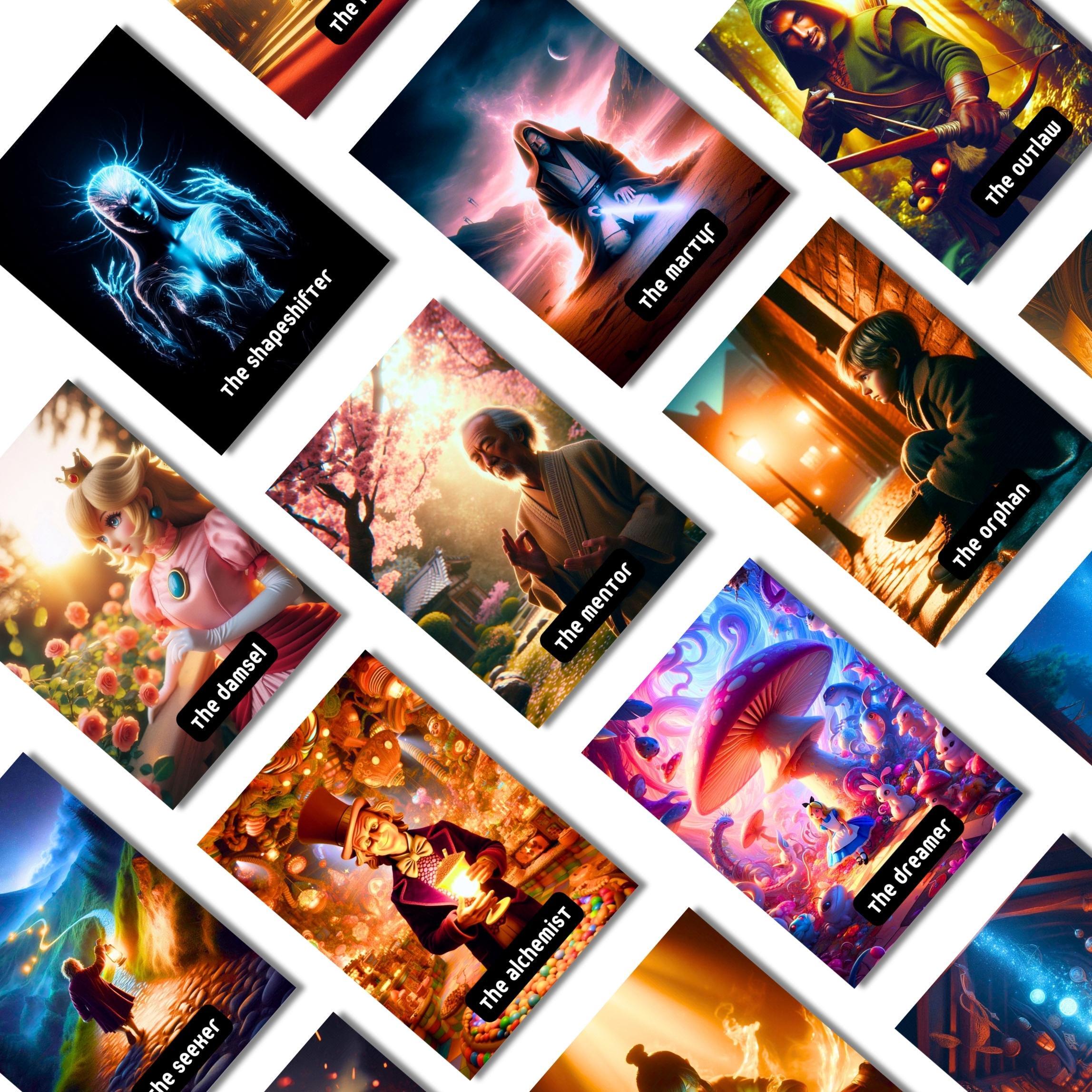 Printable Pop Culture Character Archetype Cards for Shadow Work ...