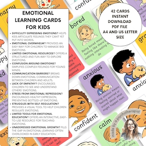 Children’s Feelings Flash Cards – Emotions + Facial Expressions ...