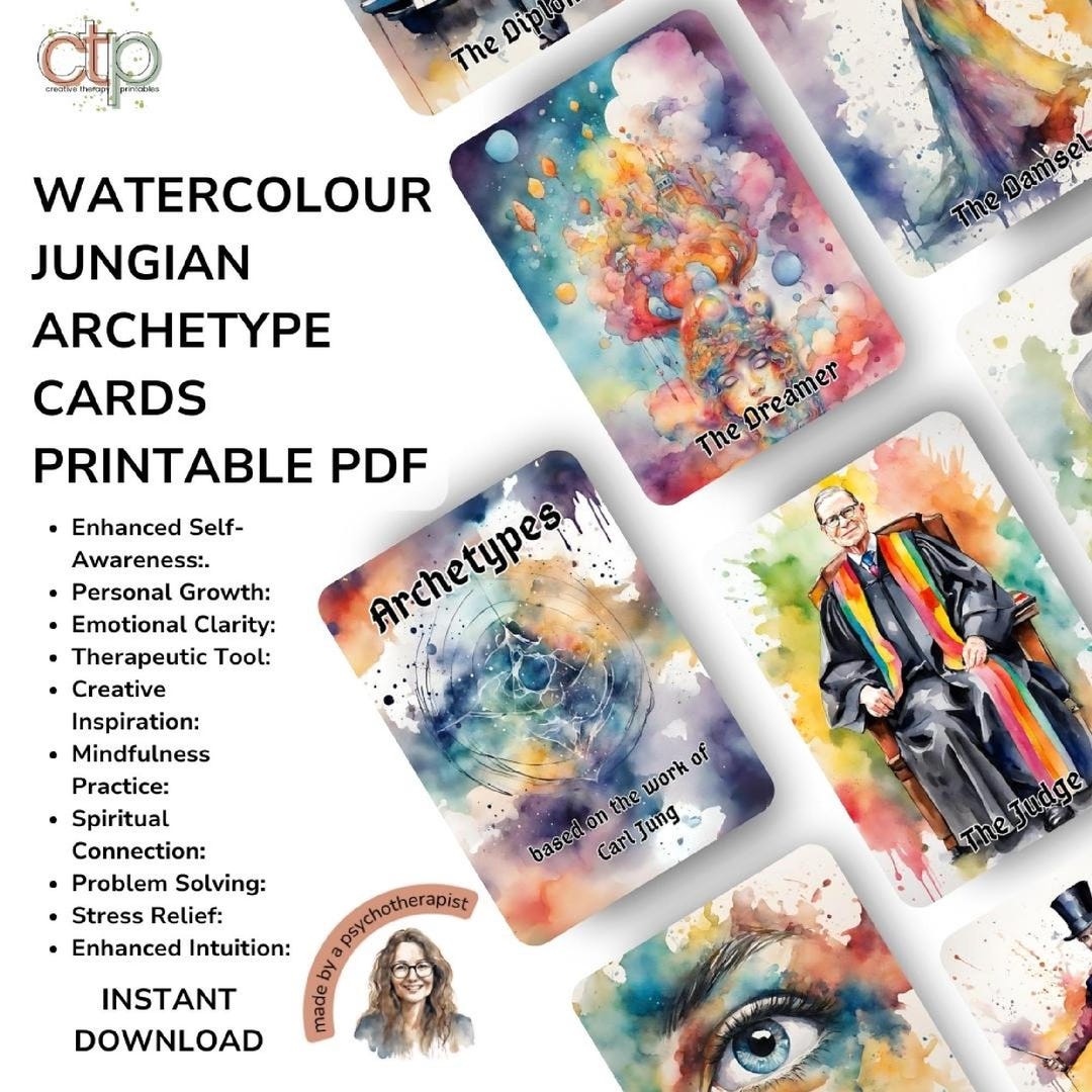 Jungian Archetype Oracle Card Deck: Printable Archetype Cards for Inner ...