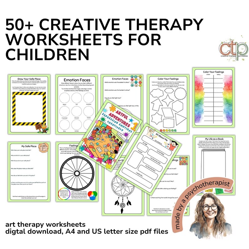 Kids Mental Health Workbook: Art Therapy, Emotional Regulation ...