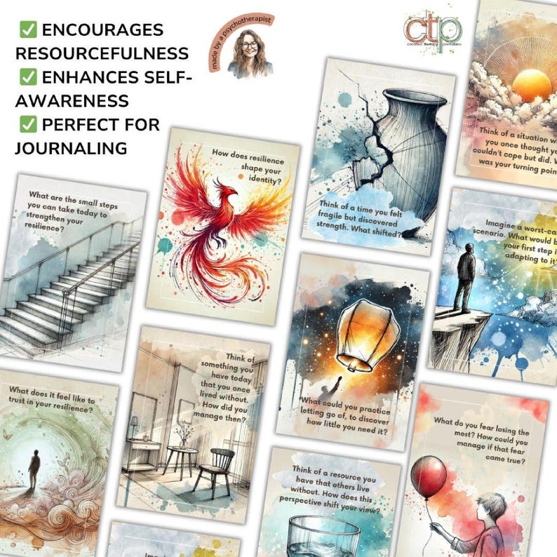 Resilience Affirmation Cards: Daily Self-care, Therapy Tools (printable ...