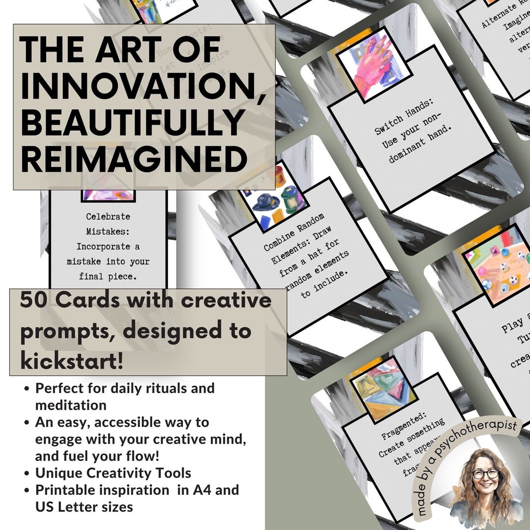 Printable Creative Ideas Cards Think Outside the Box Motivational ...