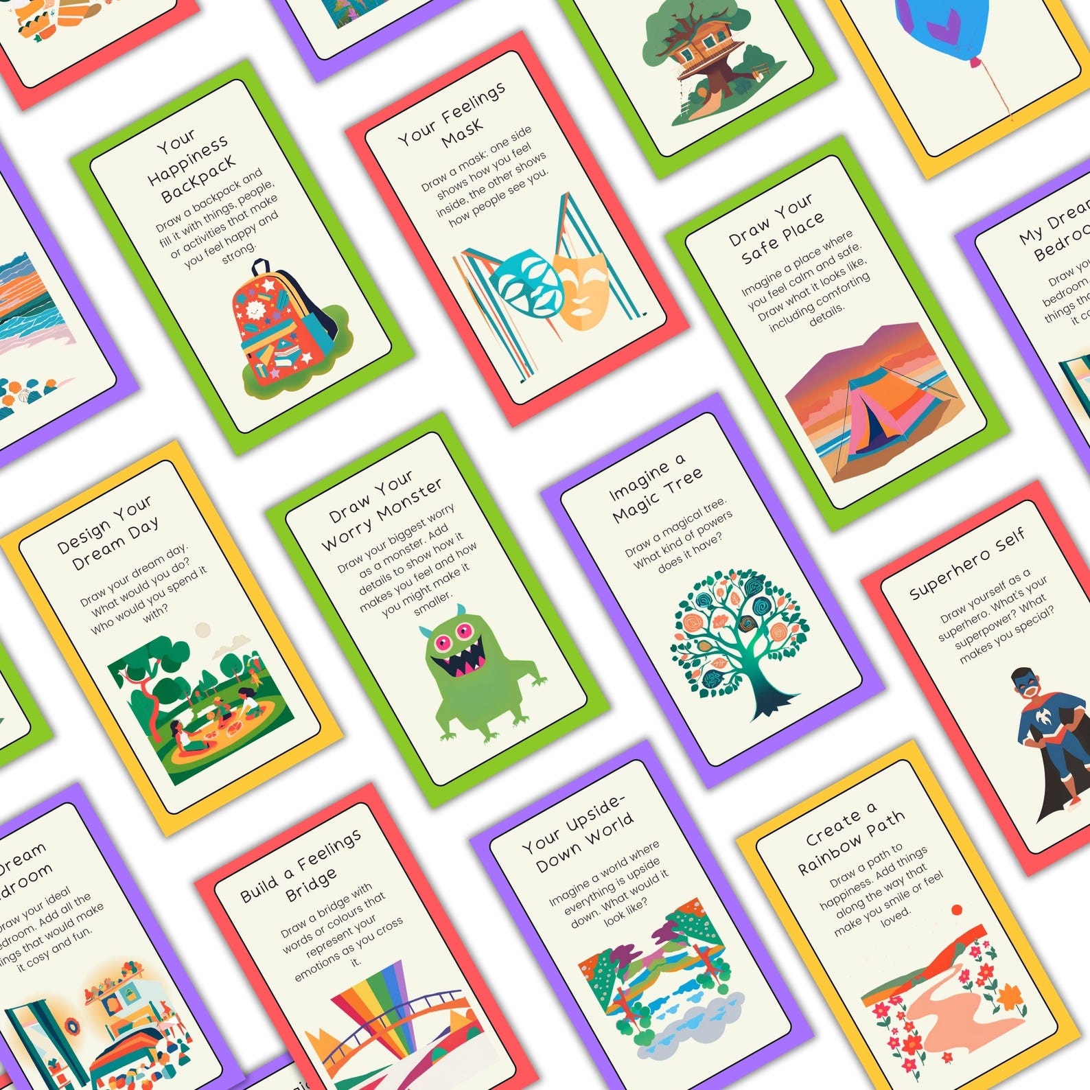 Kids Art Therapy Cards: Feelings Education, Social Skills (PDF) - Etsy