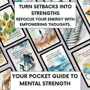 Printable Resilience Affirmation Watercolour Art Cards Set of 40 A4 ...