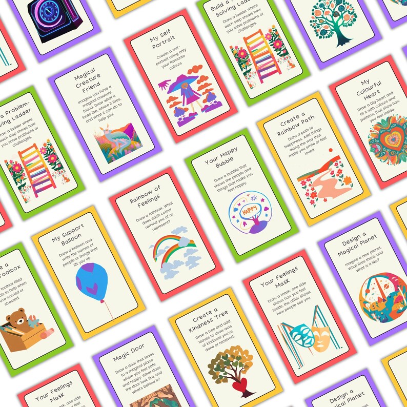Kids Art Therapy Cards: Feelings Education, Social Skills (PDF) - Etsy