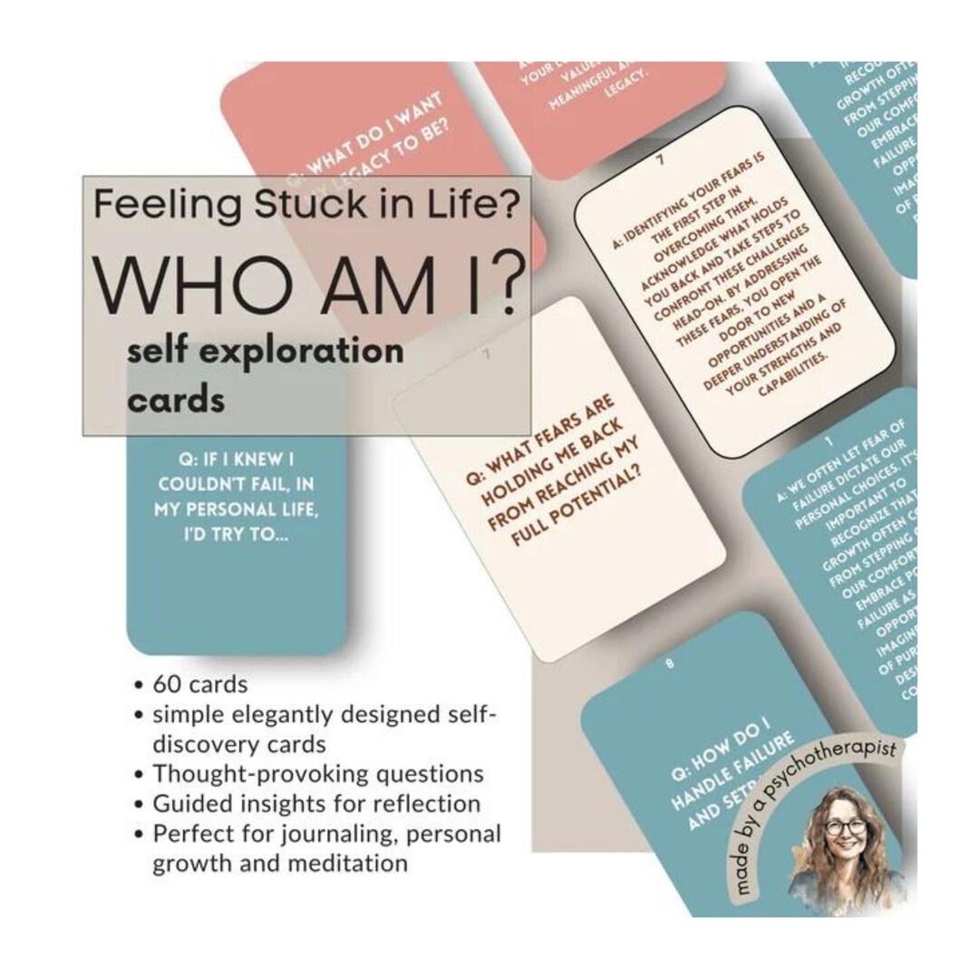 Who Am I Printable Therapy Cards for Self-awareness, Introspection ...