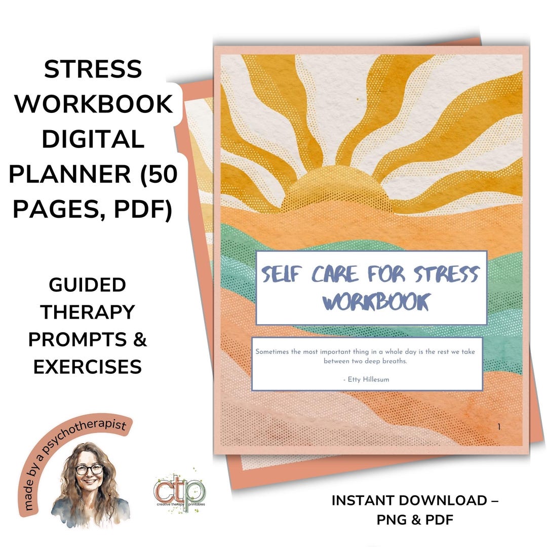 Stress Management Workbook: CBT Therapy Journal (PDF) - Etsy