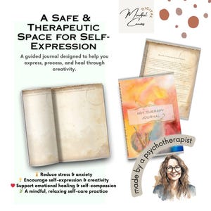 Art Therapy Journal: 50 Printable Prompts for Self-care and Mental ...