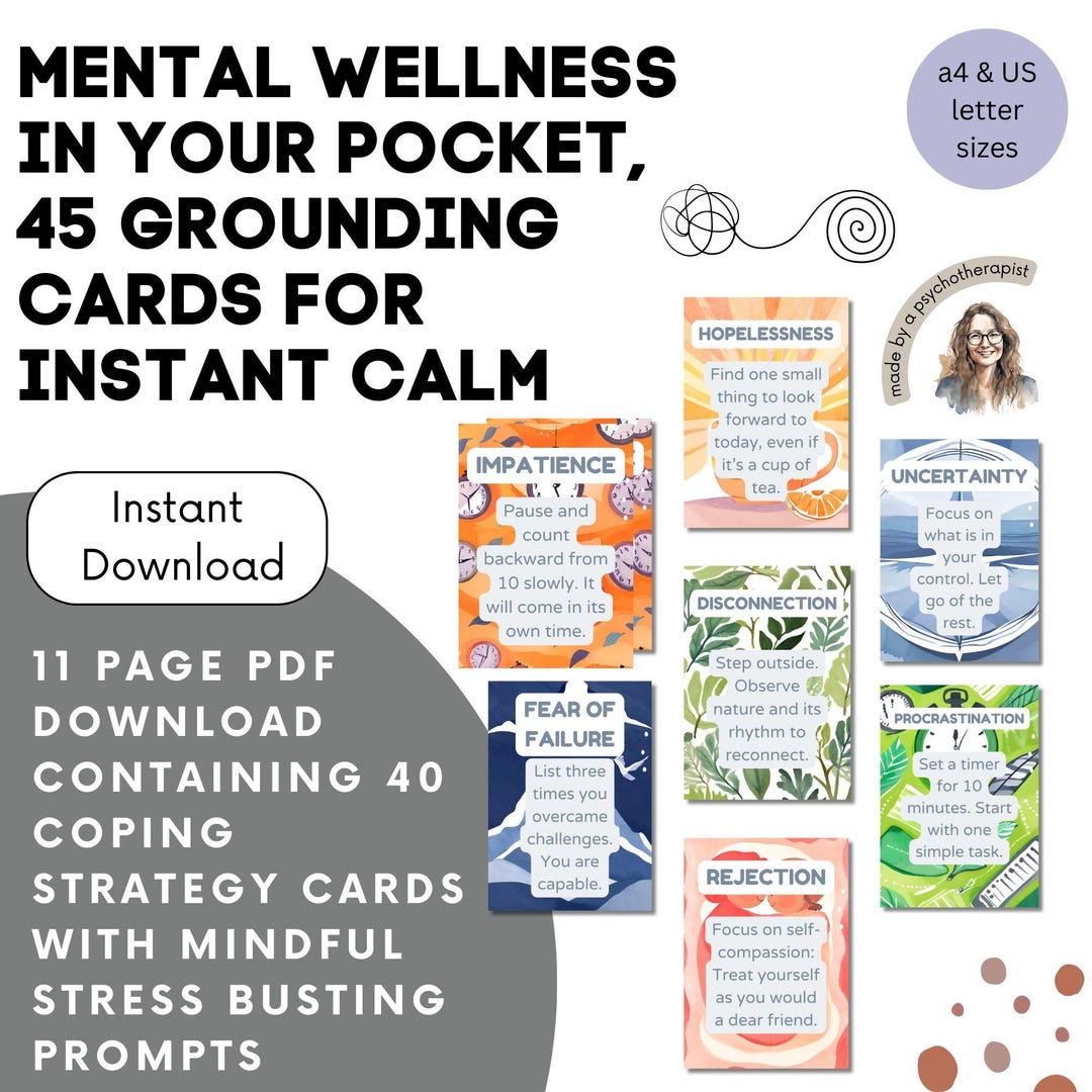 Coping Strategy Cards for Emotional Support | Printable Therapy Tools ...