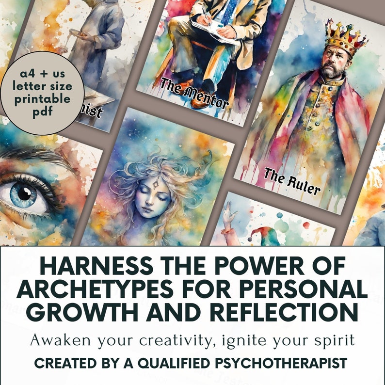 Printable Archetype Cards: Printable Oracle Deck With Guide Jungian ...
