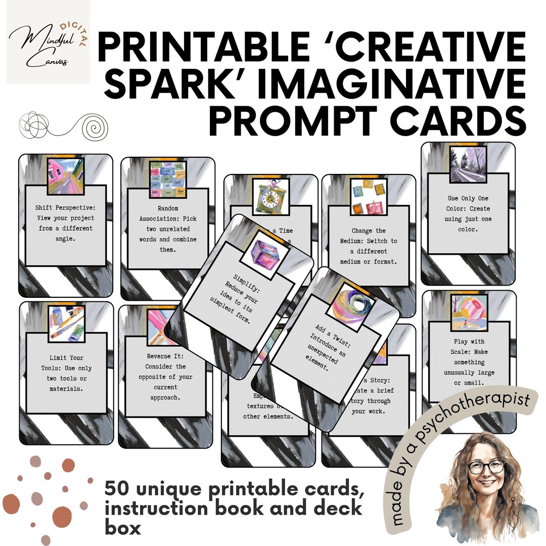 Printable Creative Ideas Cards Think Outside the Box Motivational ...