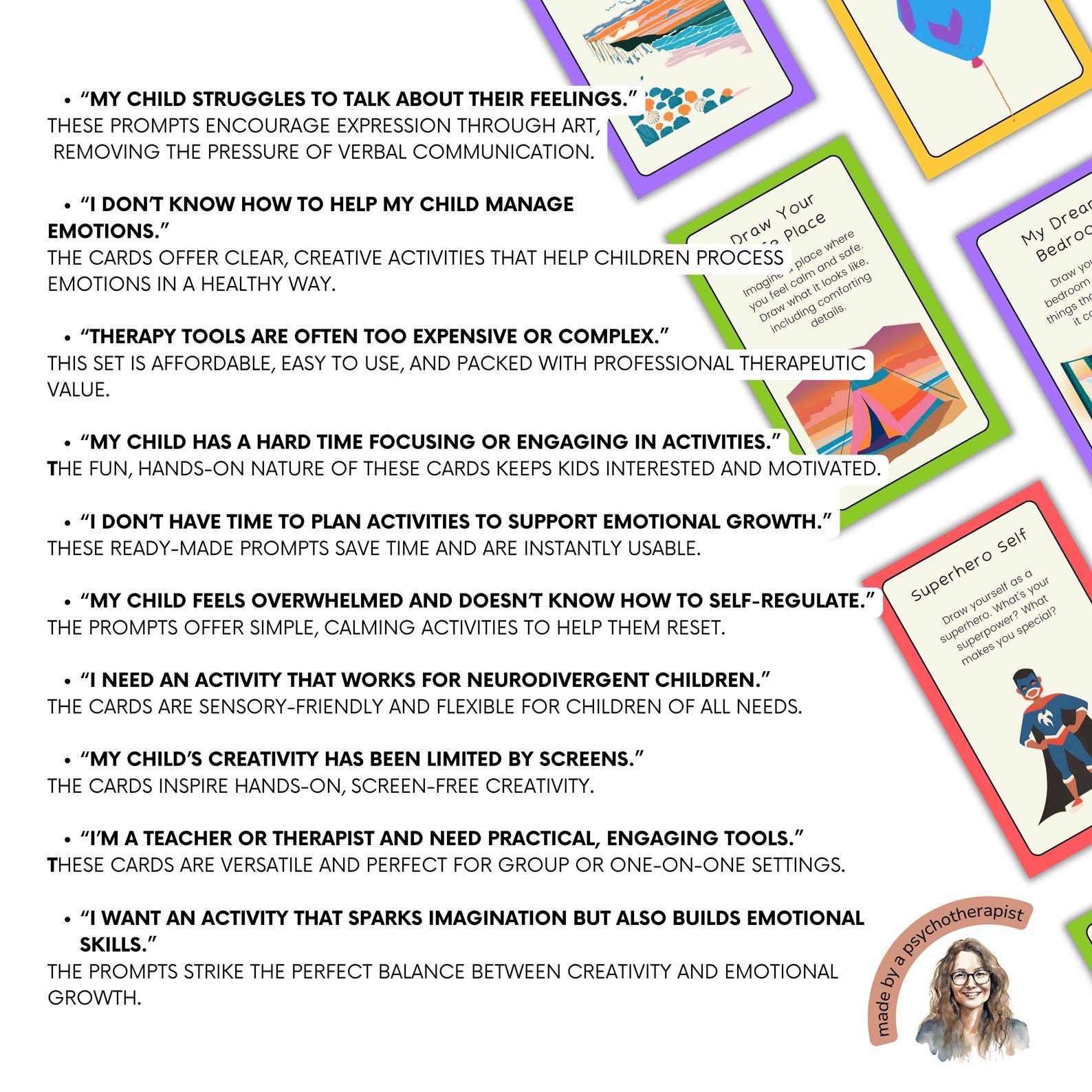 Kids Art Therapy Cards: Feelings Education, Social Skills (PDF) - Etsy
