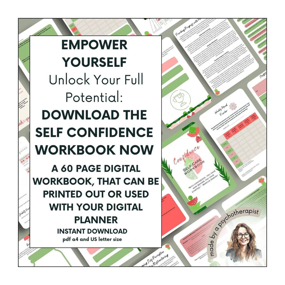Printable CBT Self-confidence Workbook Anxiety Worksheets Cognitive ...