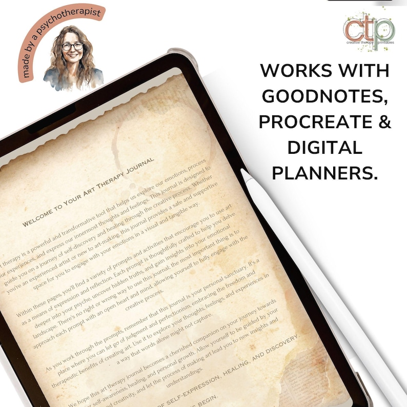 Art Therapy Journal: 50 Printable Prompts for Self-care and Mental ...