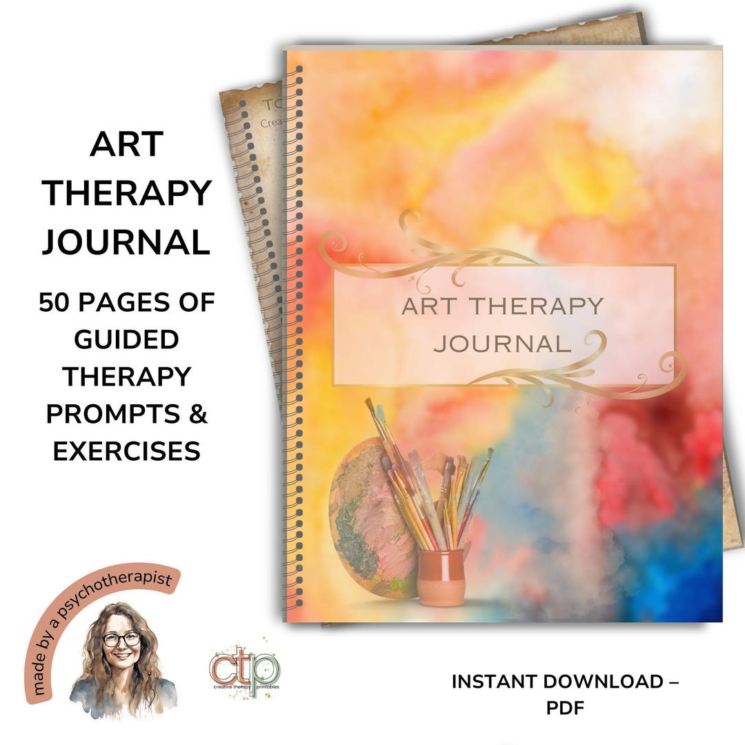 Art Therapy Journal: 50 Printable Prompts for Self-care and Mental ...