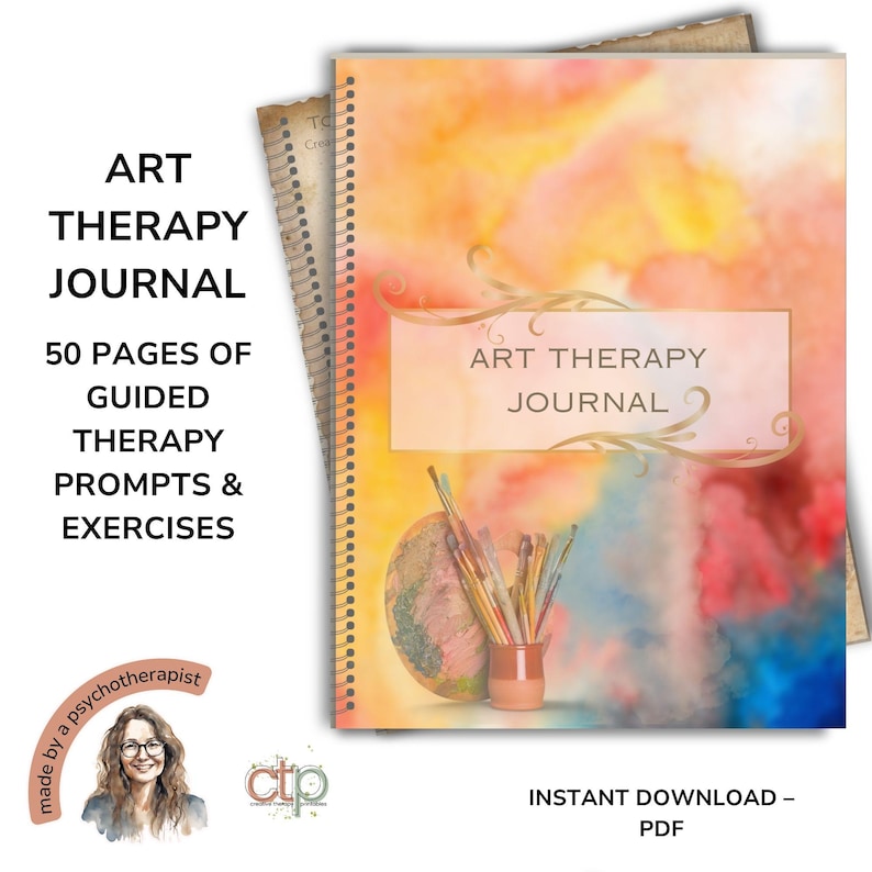 Art Therapy Journal: 50 Printable Prompts for Self-care and Mental ...