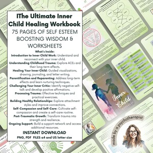 Inner Child Healing Workbook | Printable + Digital Planner PDF | A4 ...