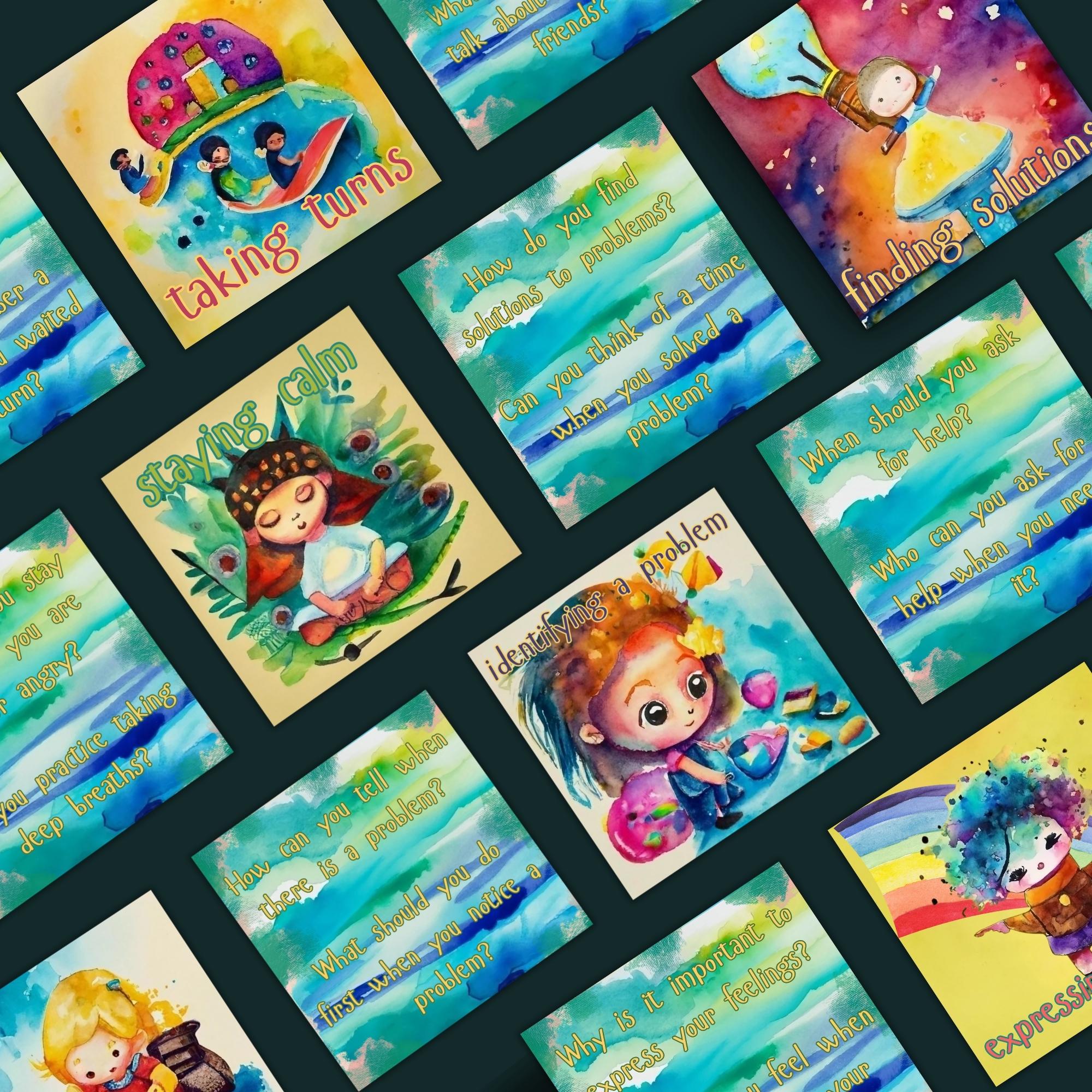 Printable Children's Feelings Emotions Cards 24 Printable Flash Cards ...