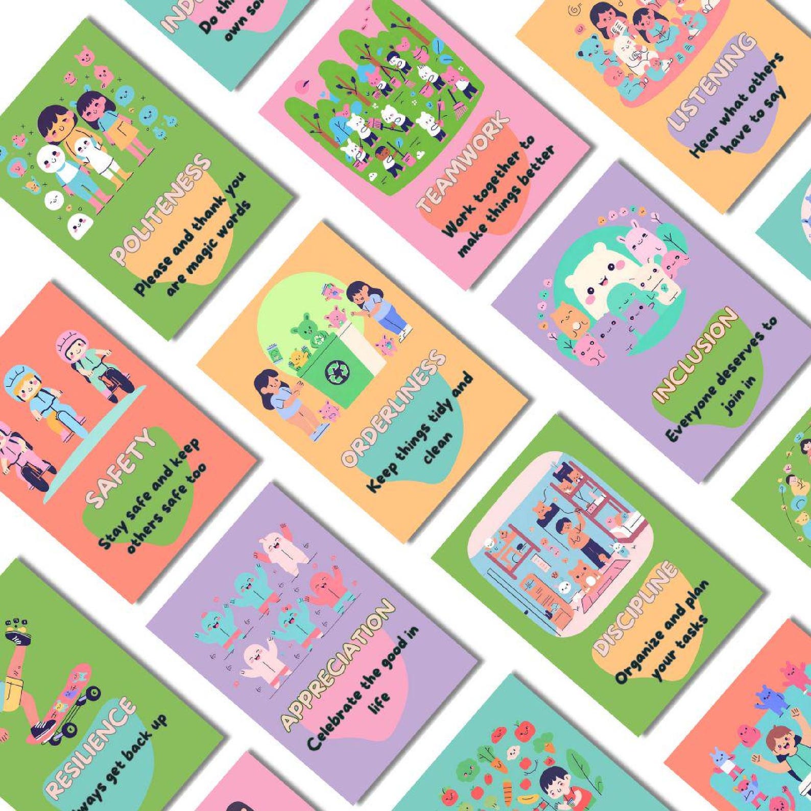 Social Skills Cards; Values for Kids: Printable SEL Tool for Feelings ...