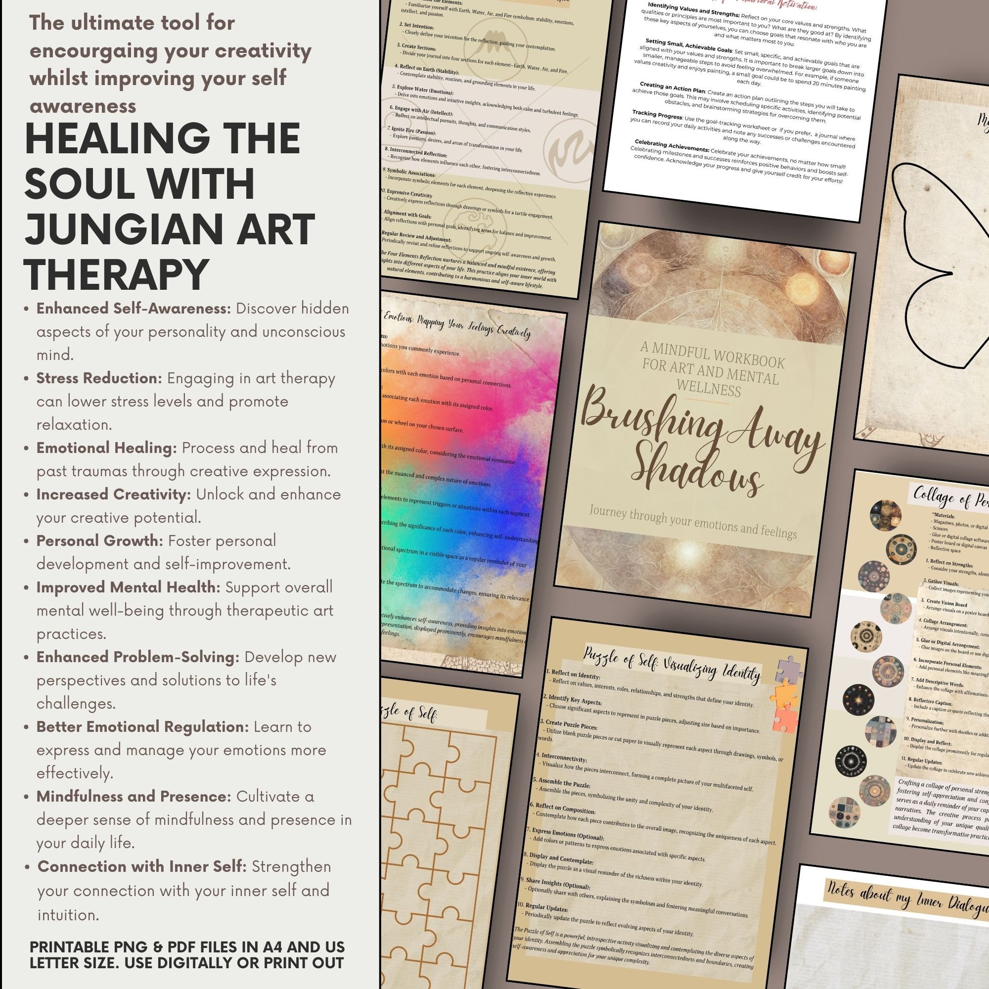 Jungian Art Therapy Workbook: Self Expression and Awareness Transform ...
