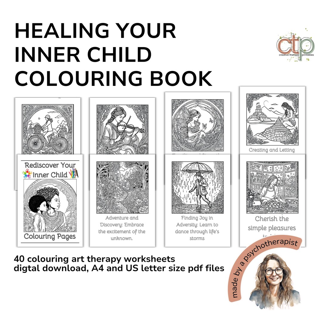 Wounded Inner Child Healing Artwork Therapeutic Coloring Book ...