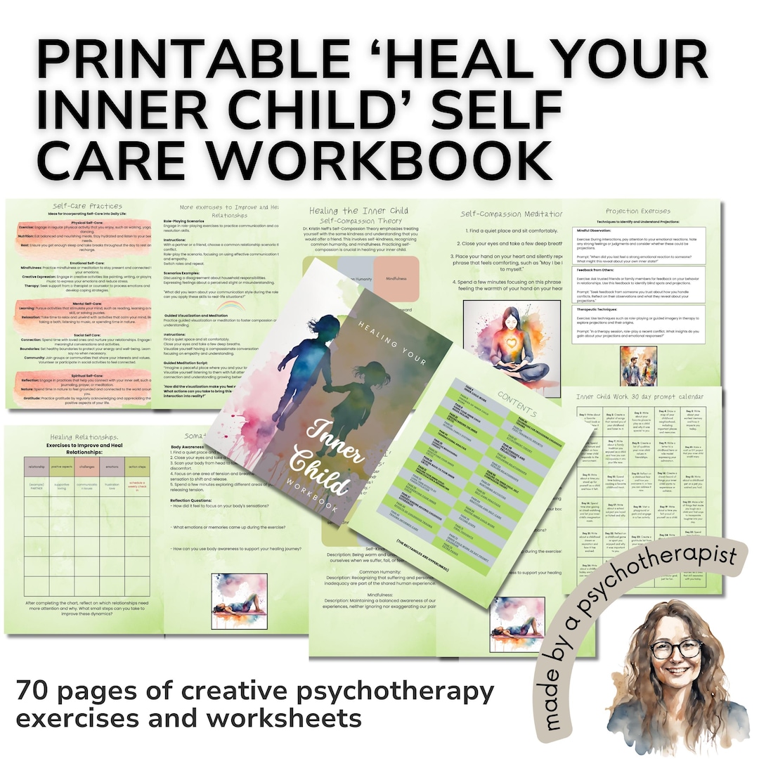 Childhood Healing Journal, Reparenting Yourself Workbook. A Printable ...
