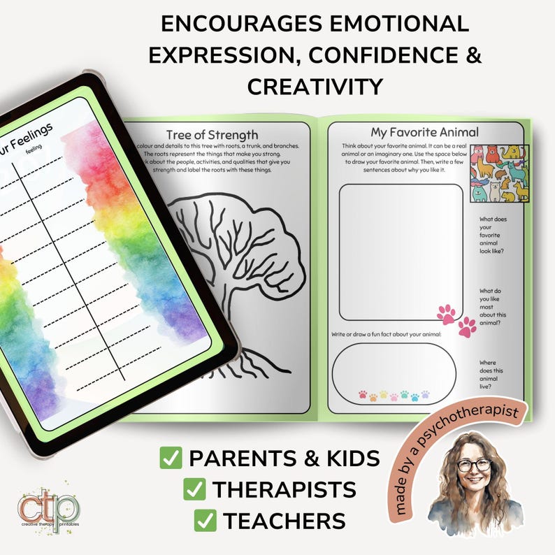 Kids Mental Health Workbook: Art Therapy, Emotional Regulation ...