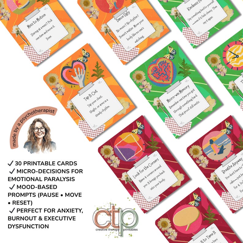 Mental Health Printable Cards: ADHD Autism Resilience Kit (PDF & PNG ...