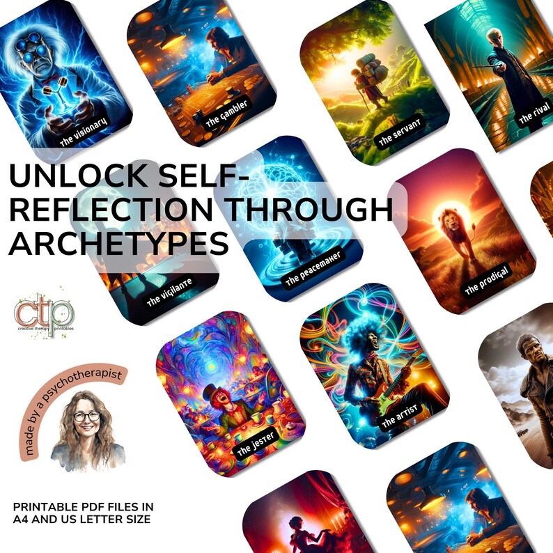 Printable Pop Culture Character Archetype Cards for Shadow Work ...