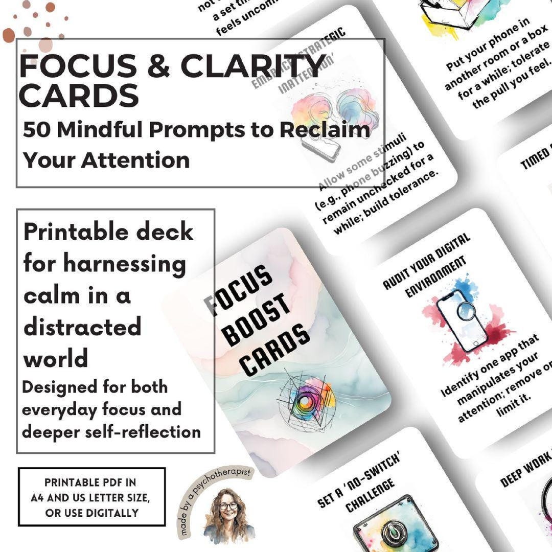 Printable ADHD & Anxiety Coping Skills Cards | Therapy Resource for ...