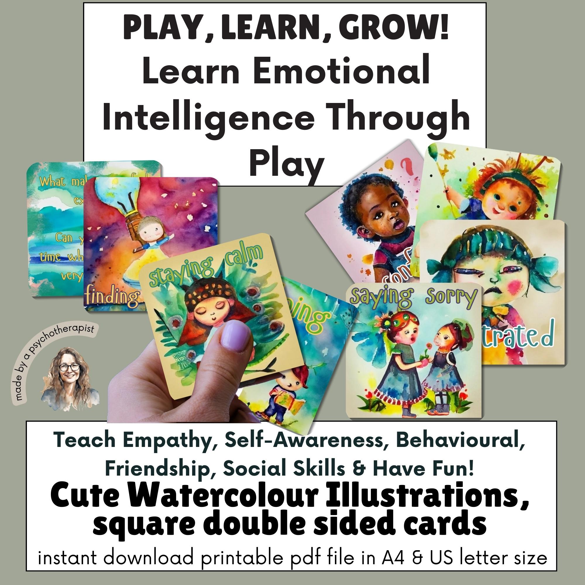 Printable Children's Feelings Emotions Cards 24 Printable Flash Cards ...