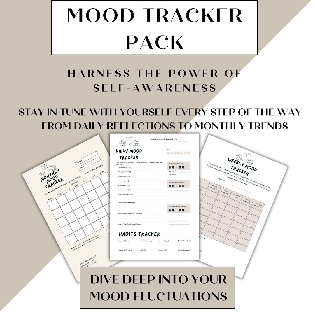 Printable CBT Mood Tracker Worksheets Fillable Forms Therapist ...