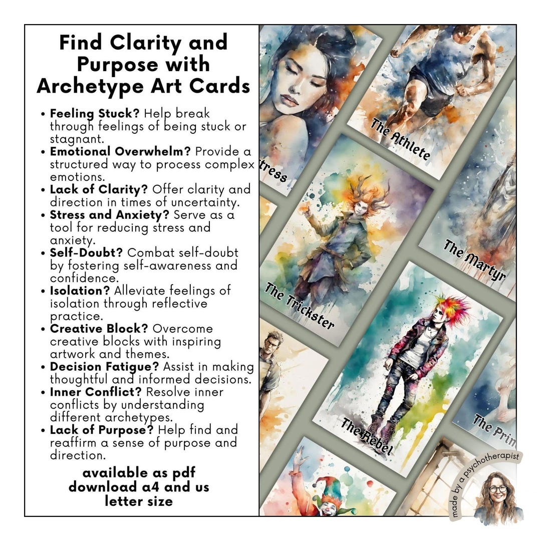 Transformative Archetypes Oracle: Printable Tarot Deck for Self ...