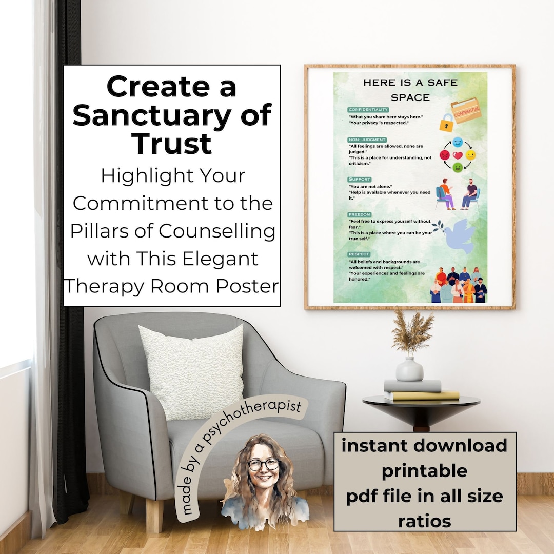 Safe Space Counselling Room Printable Poster Counsellor Contract Pdf ...
