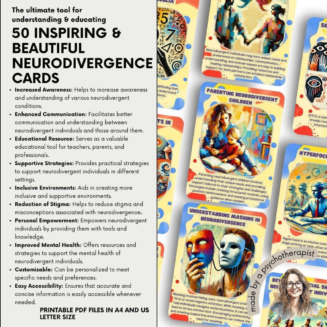 Neurodivergent Help - Neurodiversity Cards for Emotional Regulation ...