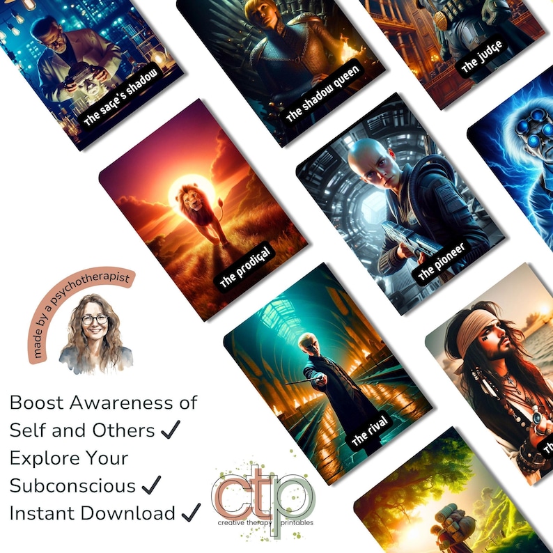 Character Archetypes Cards: Creative Inspiration & Jungian Shadow Work ...