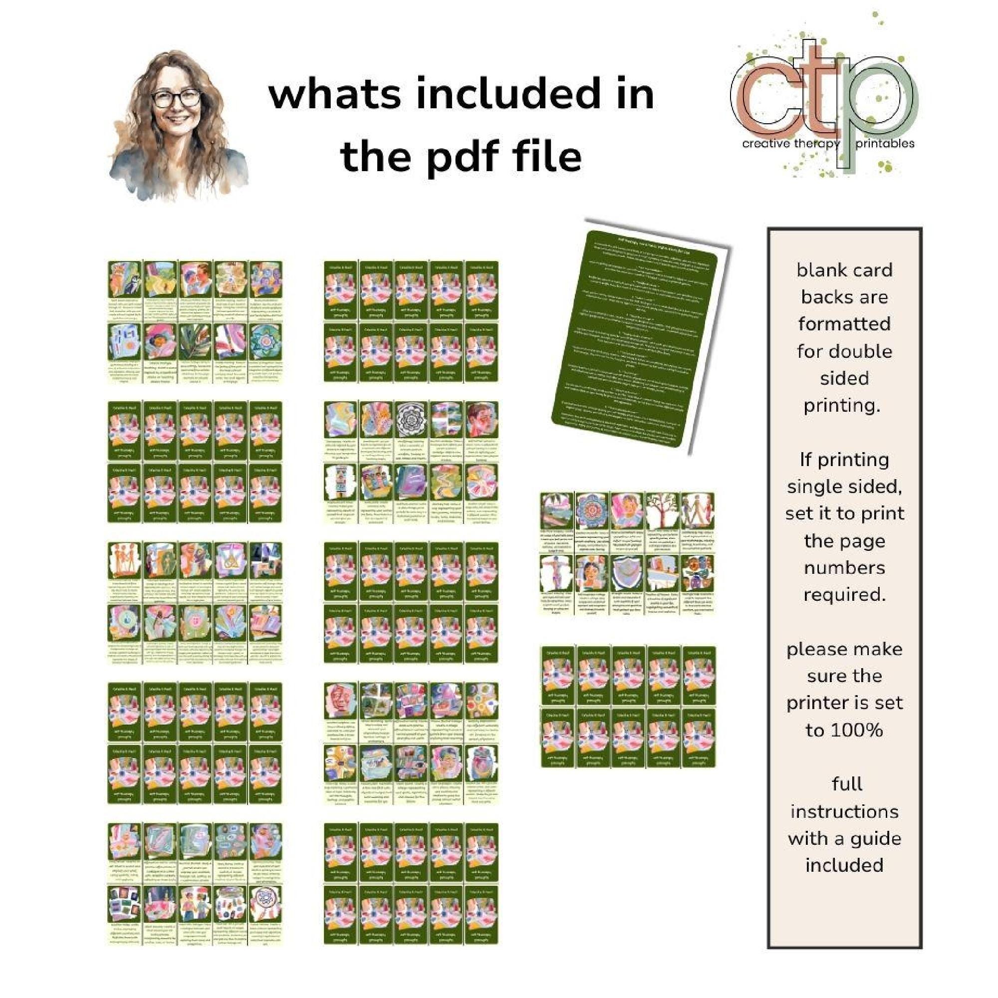 Art Therapy Cards PDF for Emotional Healing & Self-discovery - 60 ...