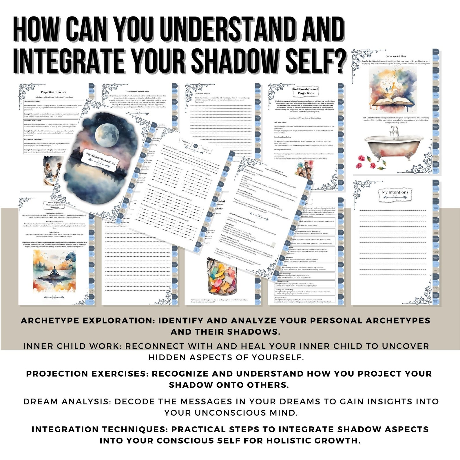 Shadow Work Journal PDF Printable A4 & US Letter Inner Child Healing ...