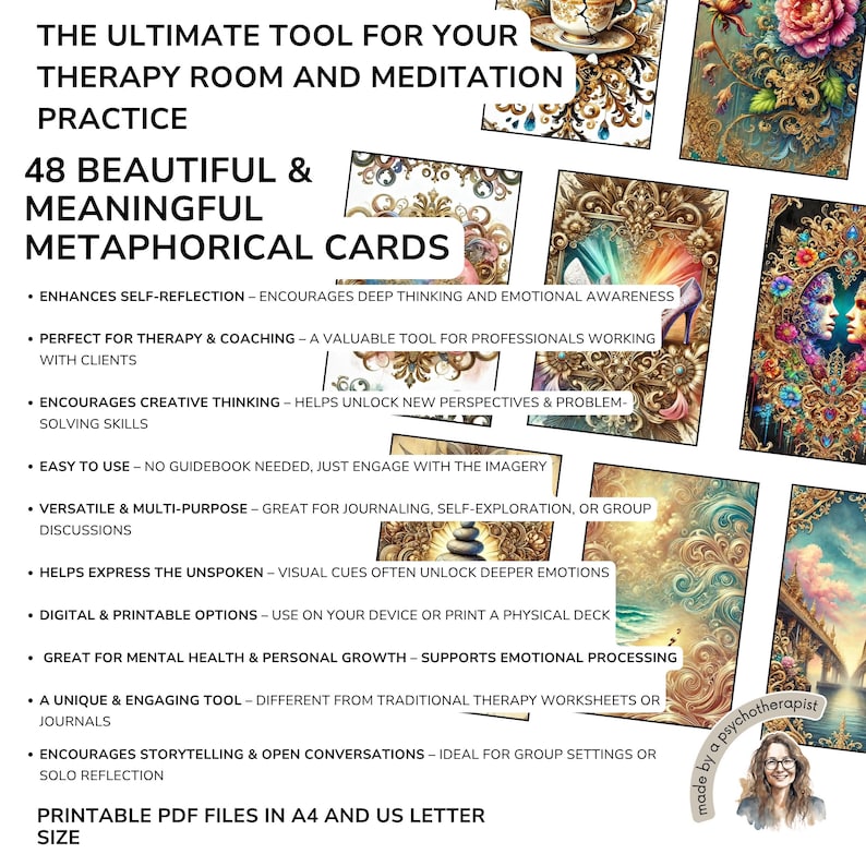 Metaphorical Cards, Printable Relationship-themed Symbolic Images for ...