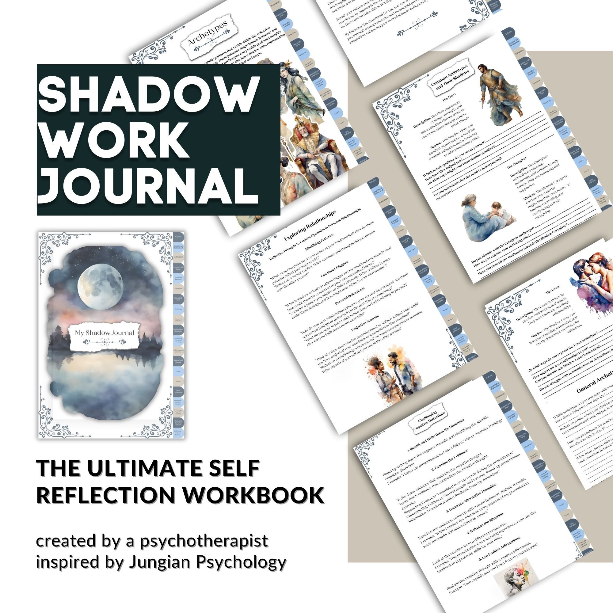 Shadow Work Journal PDF Printable A4 & US Letter Inner Child Healing ...