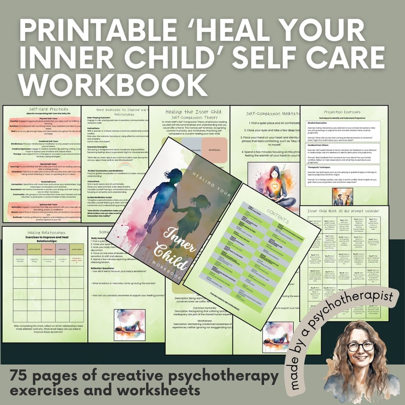 Inner Child Healing Workbook Printable Digital PDF A4 US Letter Self ...