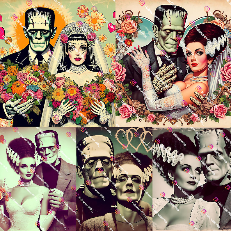 Frankenstein and Bride Digital Bundle 3 - Etsy