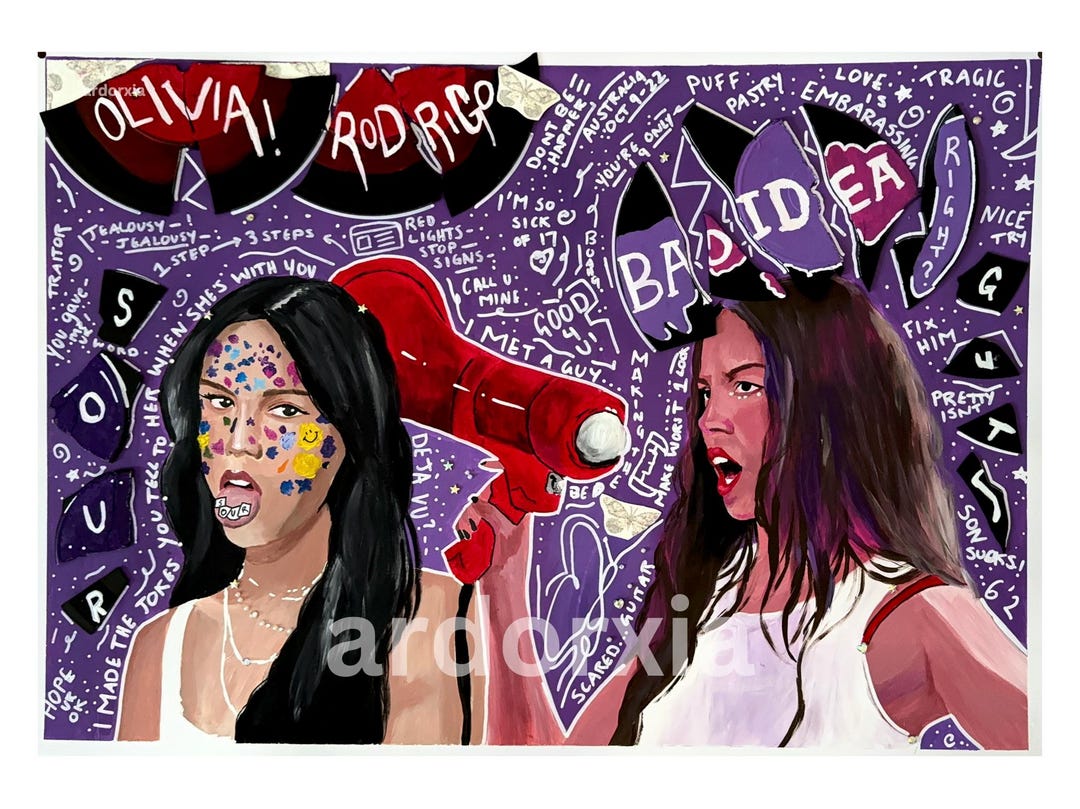 Handmade Olivia Rodrigo Print, Guts Poster, Sour Album Art, Digital ...