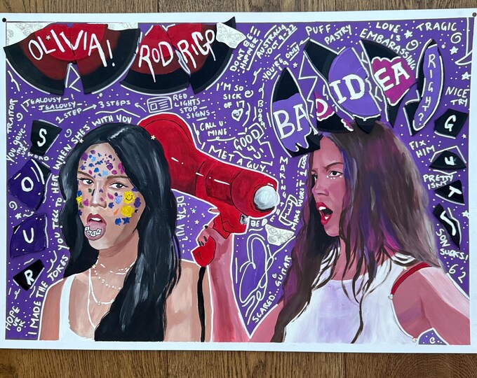Olivia Rodrigo Vinyl 60cmx40cm Painting - Etsy