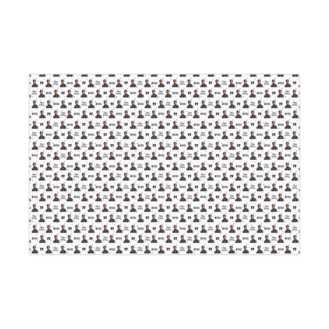 Checo Perez Wrapping Paper, Gift Wrapping Sergio Perez Paper, F1, F1 ...