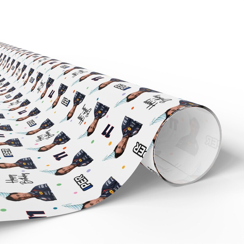 Checo Perez Wrapping Paper, Gift Wrapping Sergio Perez Paper, F1, F1 ...