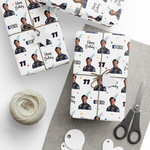 Checo Perez Wrapping Paper, Gift Wrapping Sergio Perez Paper, F1, F1 ...